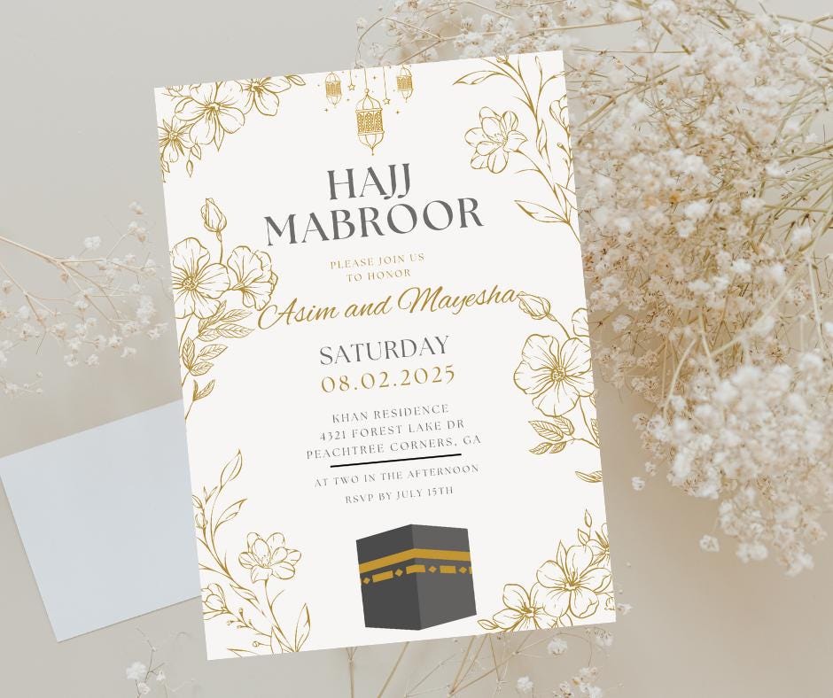 Hajj or Umrah Event Invitation Template - Etsy