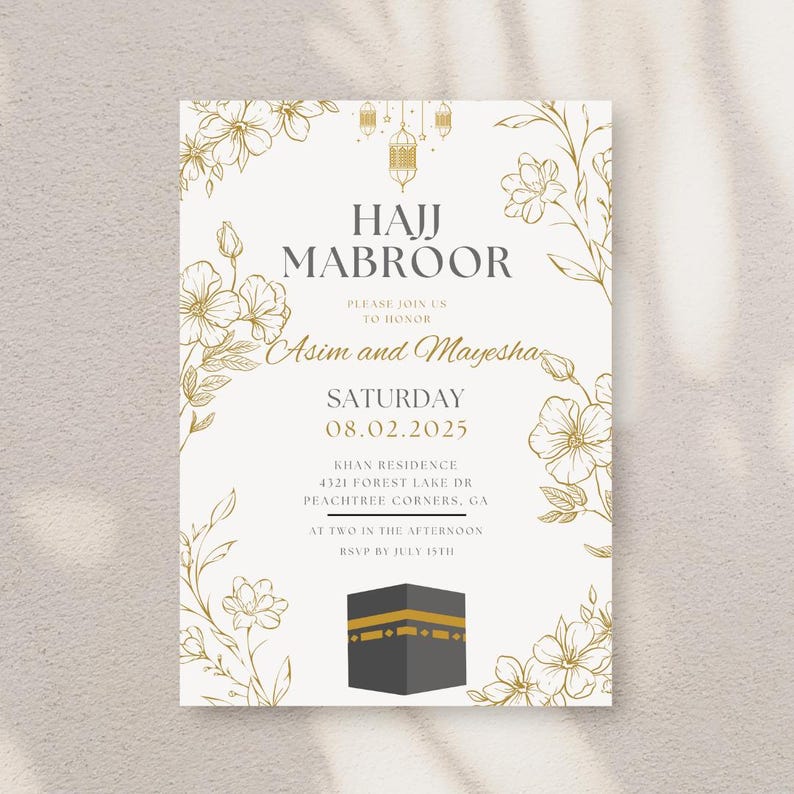 Hajj or Umrah Event Invitation Template - Etsy
