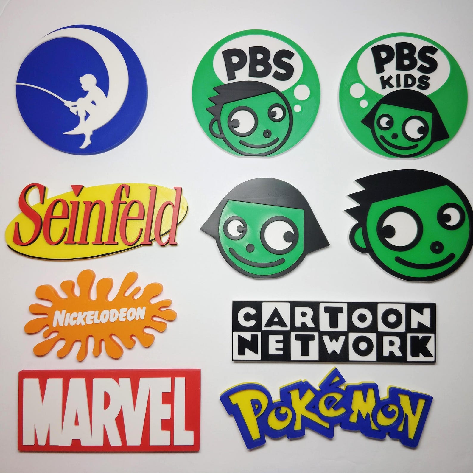 Nick or Nickelodeon Logo Sign 5–8in Display Decor (3D Printed, Decor ...