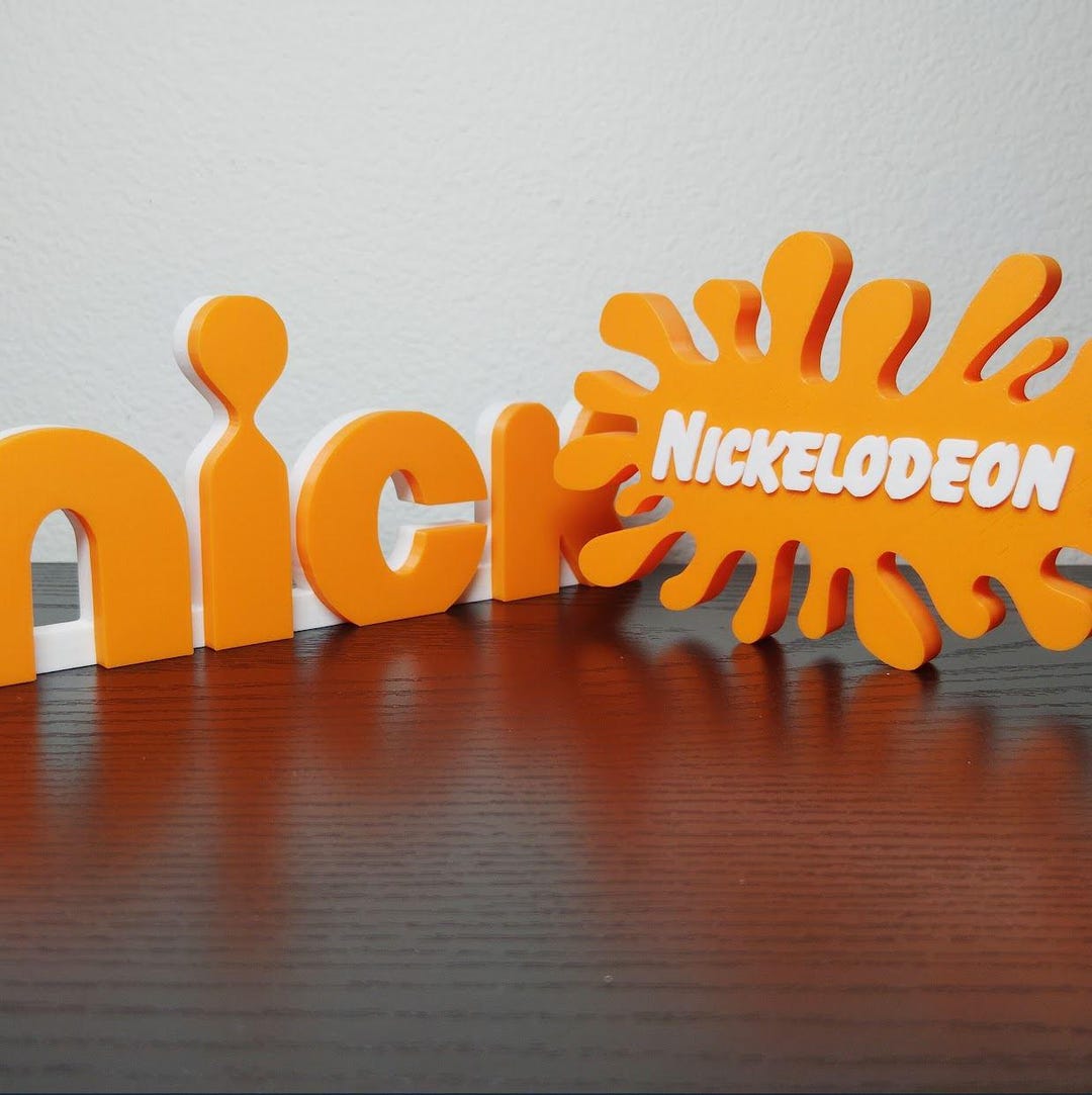 Nick or Nickelodeon Logo Sign 5–8in Display Decor (3D Printed, Decor ...