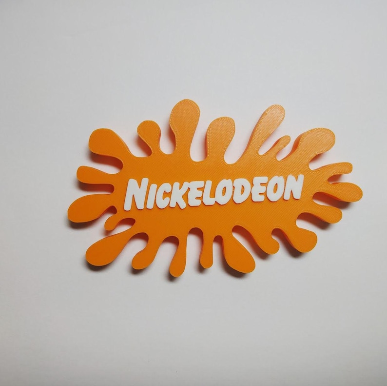 Nick or Nickelodeon Logo Sign 5–8in Display Decor (3D Printed, Decor ...