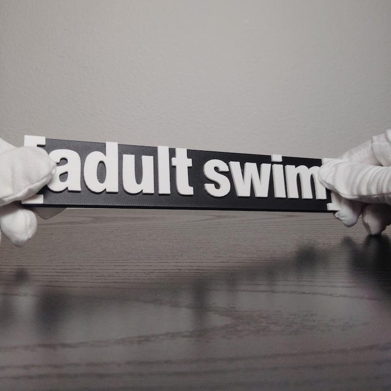 Adult Swim Logo Sign ~7in Stand Display (friends, Fan Art, Cartoon ...