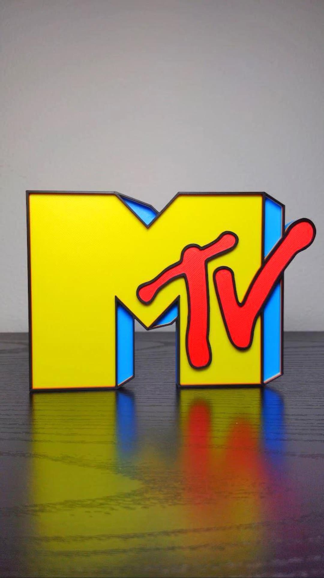 MTV Logo Sign | 5.5in Retro Display Piece (MTV. Music Television, 1990 ...