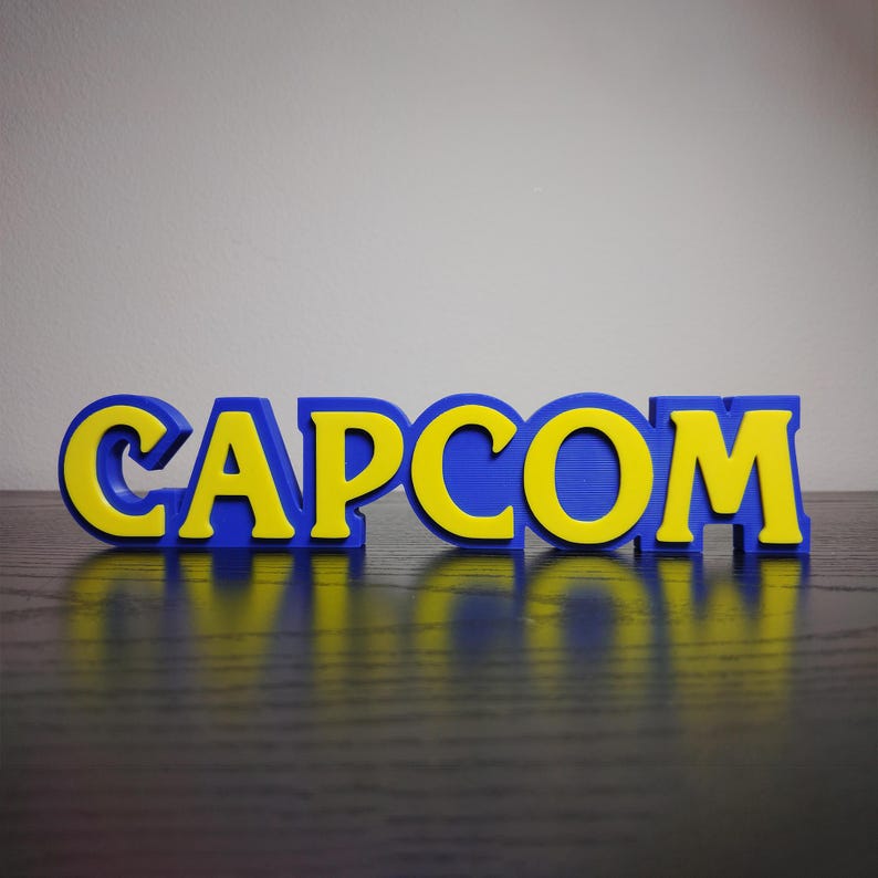 Capcom Logo Sign ~8.25in Video Game Decor (3D Printed, Gamer, Game Room ...