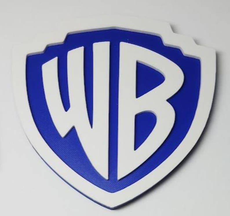 Warner Bros Logo Sign ~4.25in Media Room Decor (3D Printed, Decor, Gift ...