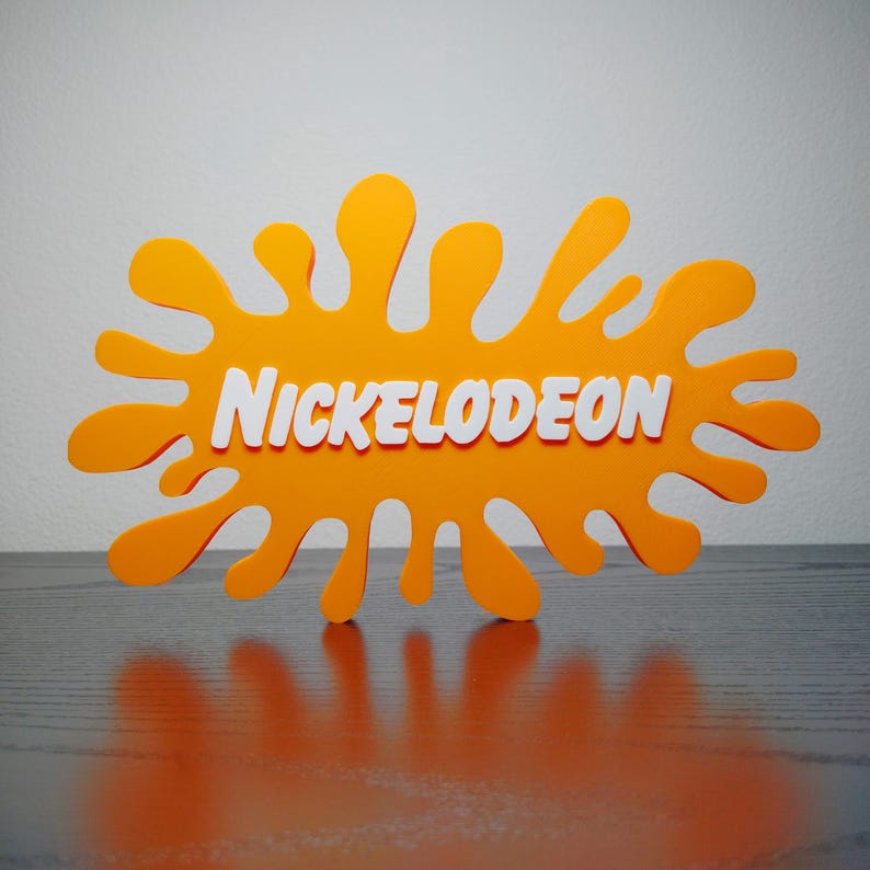 Nick or Nickelodeon Logo Sign 5–8in Display Decor (3D Printed, Decor ...