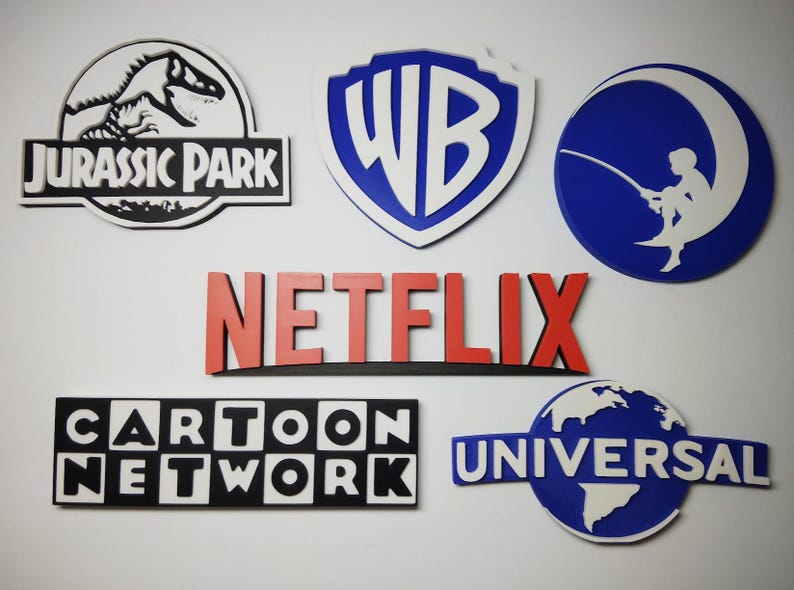 Netflix Logo Sign ~7.25in Media Room Display (3D Printed, Decor, Shelf ...