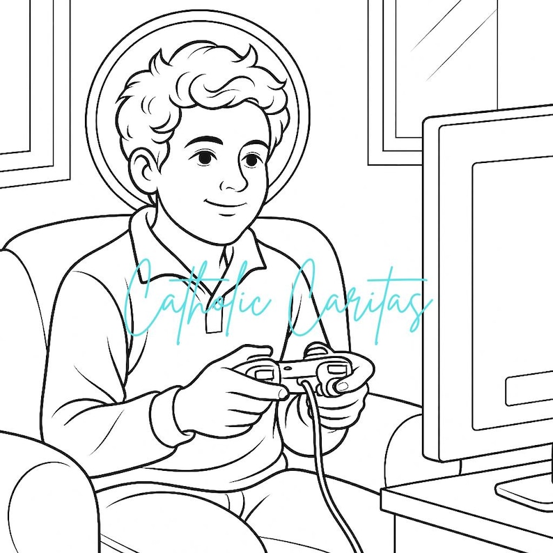 Saint Carlo Acutis Coloring Pages: Catholic Kids Activities (instant ...