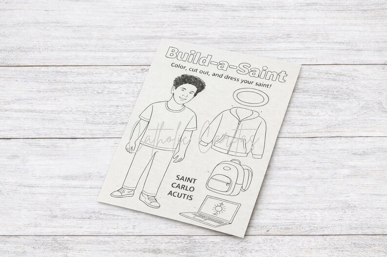 Saint Carlo Acutis Build-a-saint Catholic Kids Activity | Printable ...