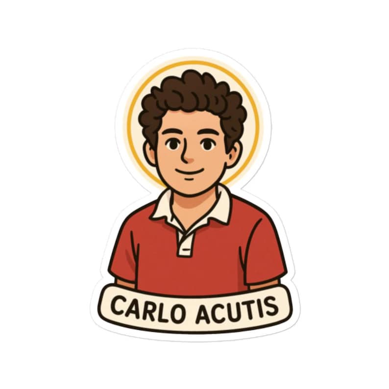 Saint Carlo Acutis Sticker: Catholic Faith-based Decal - Etsy