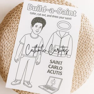 Saint Carlo Acutis Build-a-saint Catholic Kids Activity | Printable ...