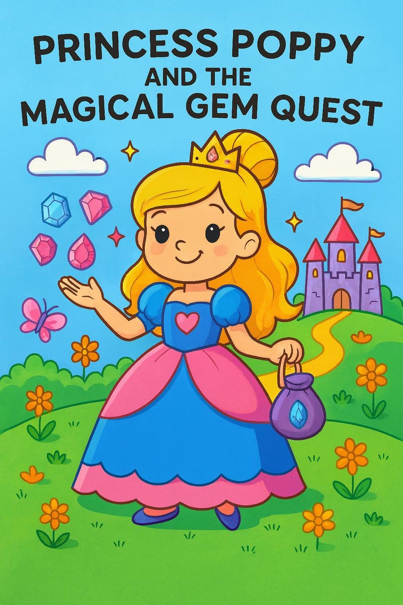 Math Story for Kids - Princess Poppy and the Magical Gem Quest – Ages 4 ...