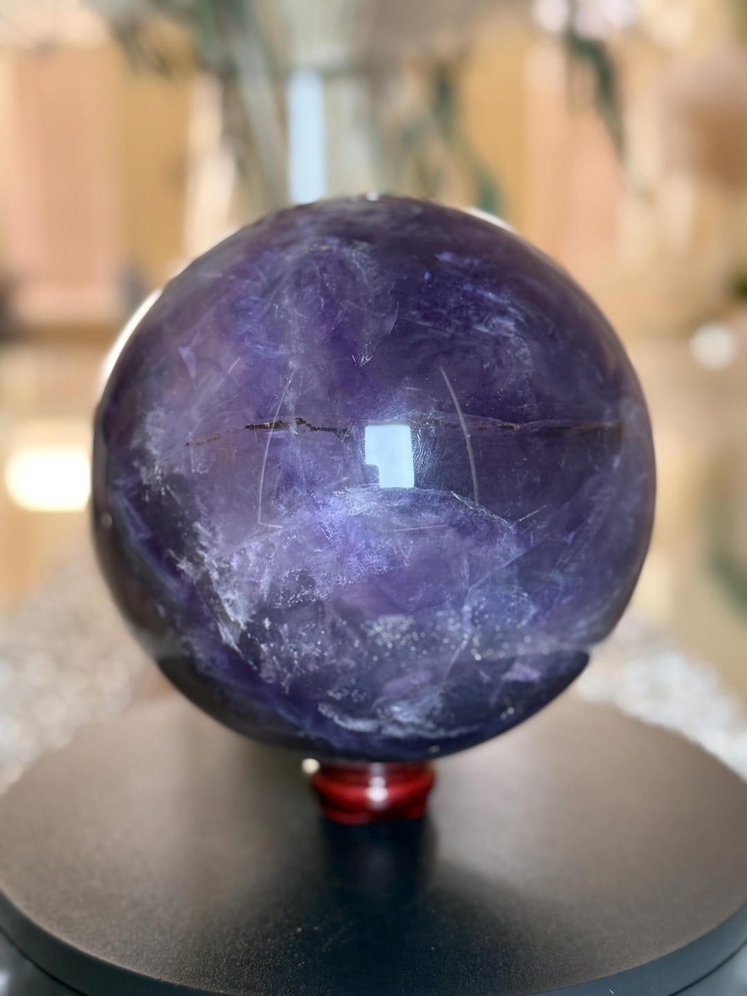 Majestic Amethyst & Smoky Quartz Fusion Sphere – 7.5” Diameter, 5.9kg ...