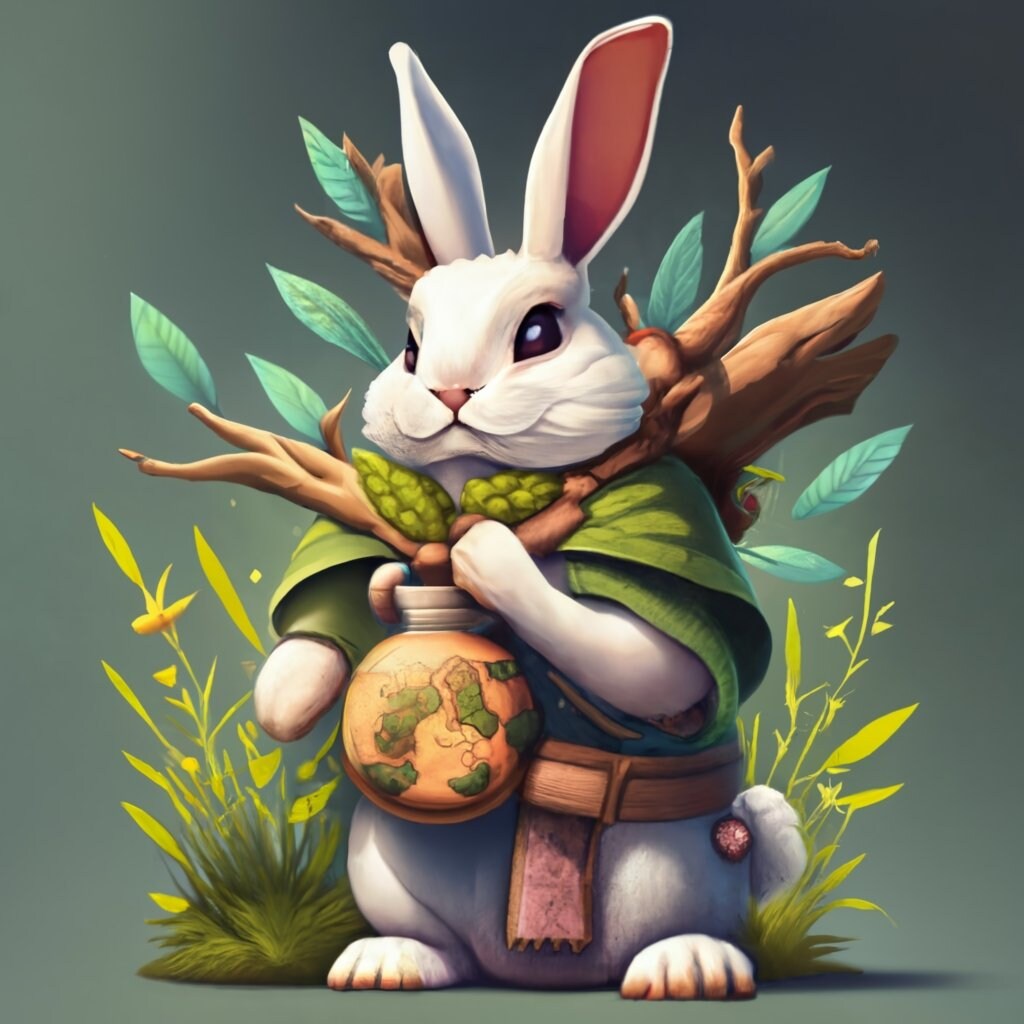 Adorable Rabbit Druid Digital File Perfect for D&D AI - Etsy