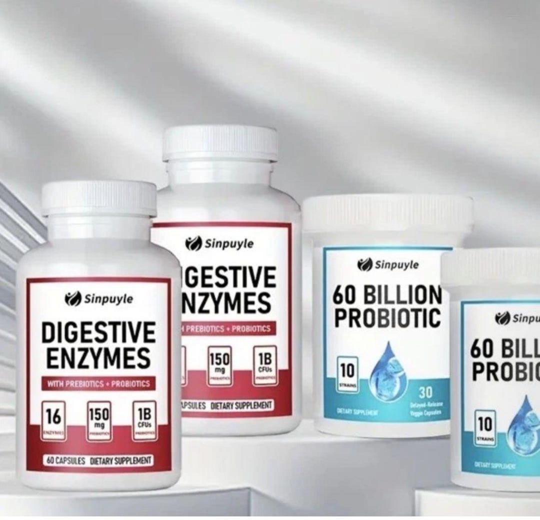 Summer Gift Digestive Enzymes Plus Probiotics Probiotics & 60 Billion ...