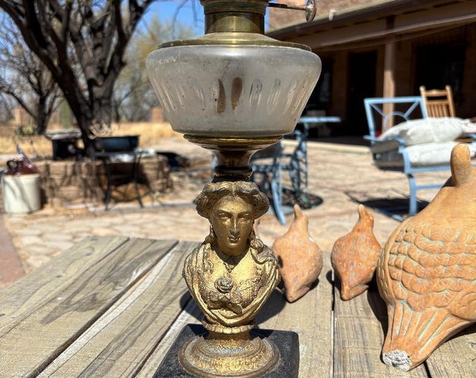 ANTIQUE Real Working OIL LAMP With Victorian Lady Bust Circa 1880's - Etsy