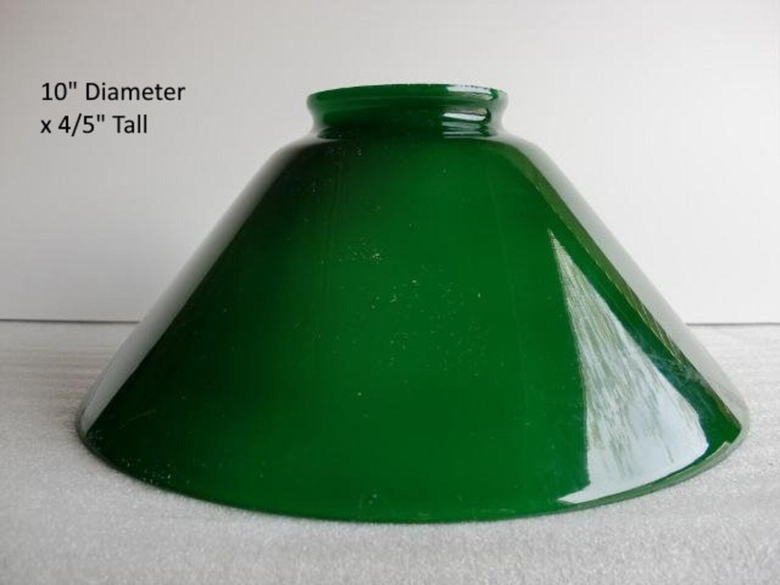 Vintage Gaming Pendant Light With Green Glass Cone Shade - Industrial ...