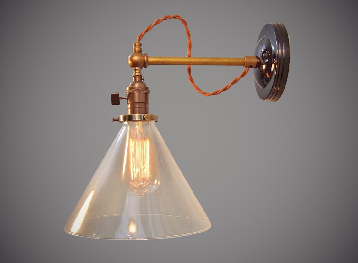 Vintage Industrial Wall Sconce - Machine Age Wall Light - Lamp With ...