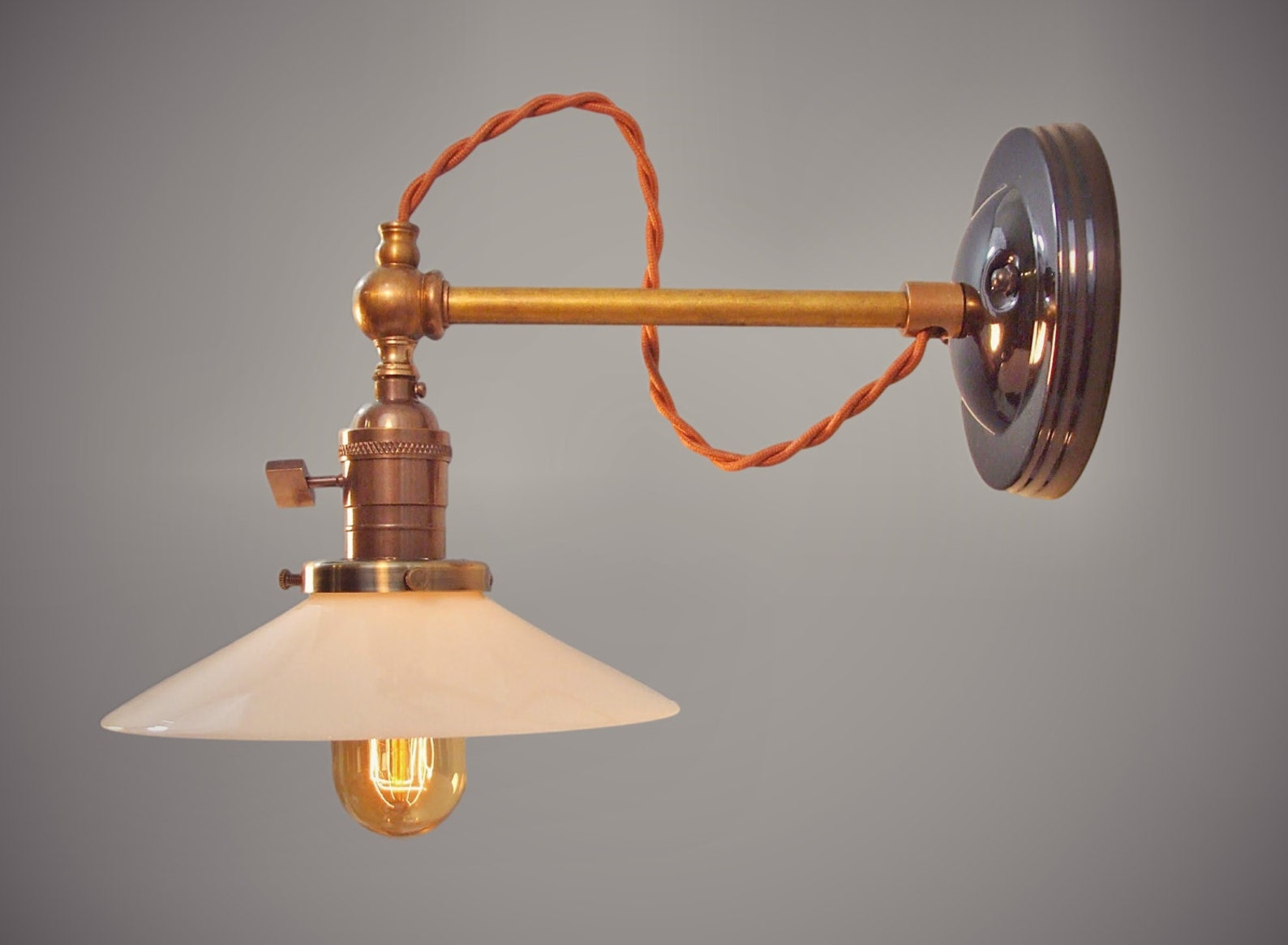 Vintage Industrial Wall Sconce - Machine Age Wall Light - Lamp With ...