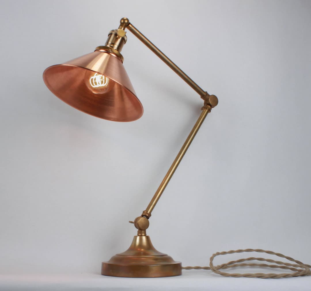 Vintage Industrial Desk Lamp - Victorian Table Lamp Task Light ...
