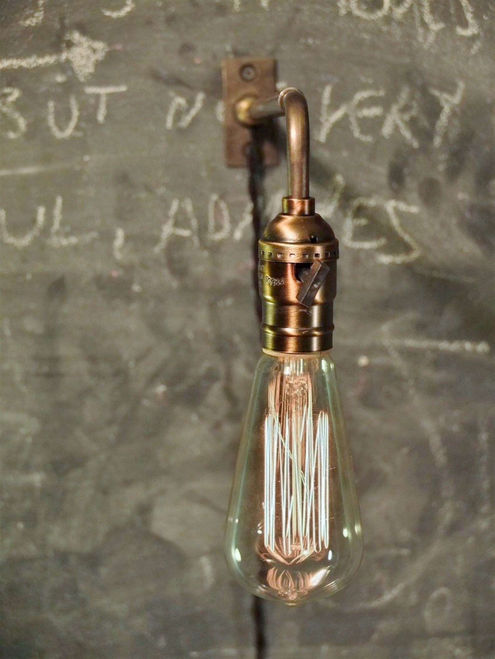 Vintage Industrial Wall Mount Light - Machine Age Trouble Lamp Sconce ...