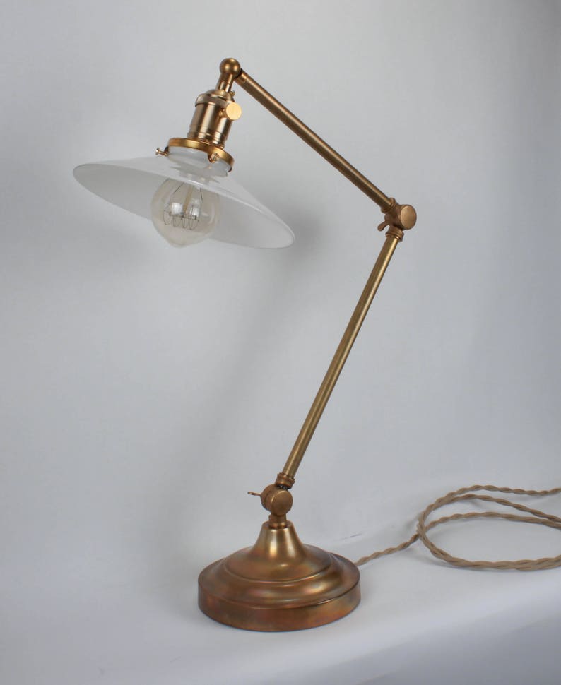 Vintage Industrial Desk Lamp - Victorian Table Lamp Task Light ...
