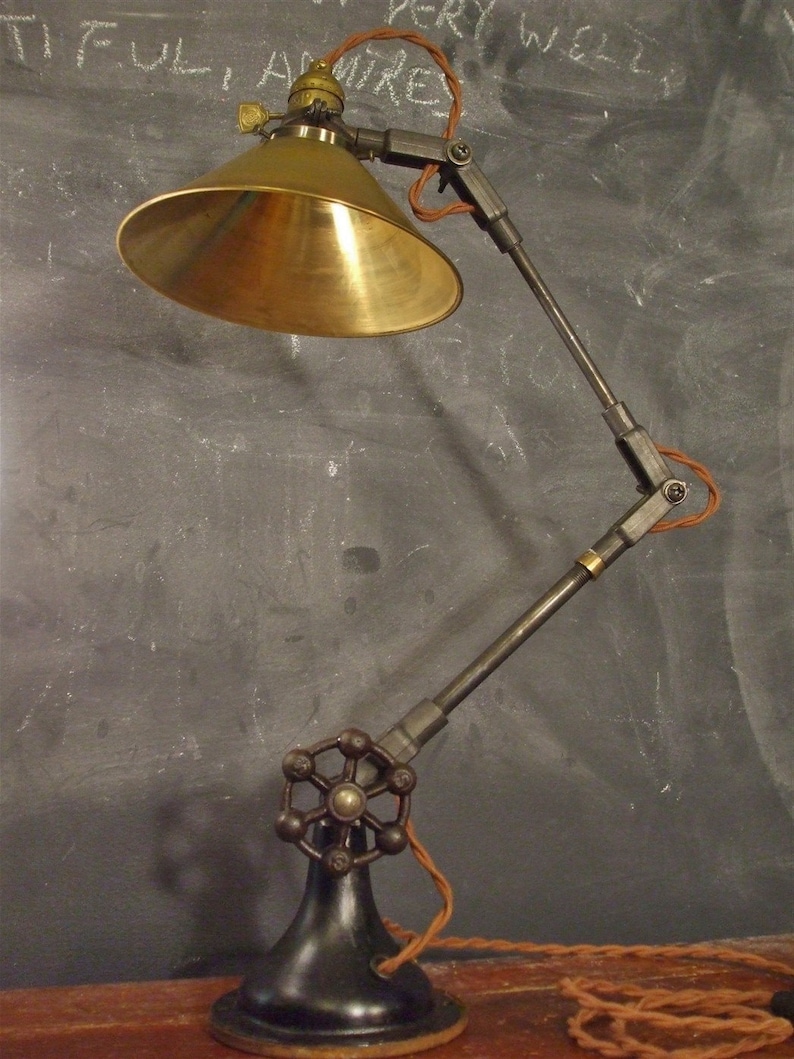 Industrial Lighting CUSTOMIZABLE Vintage Industrial Desk - Etsy