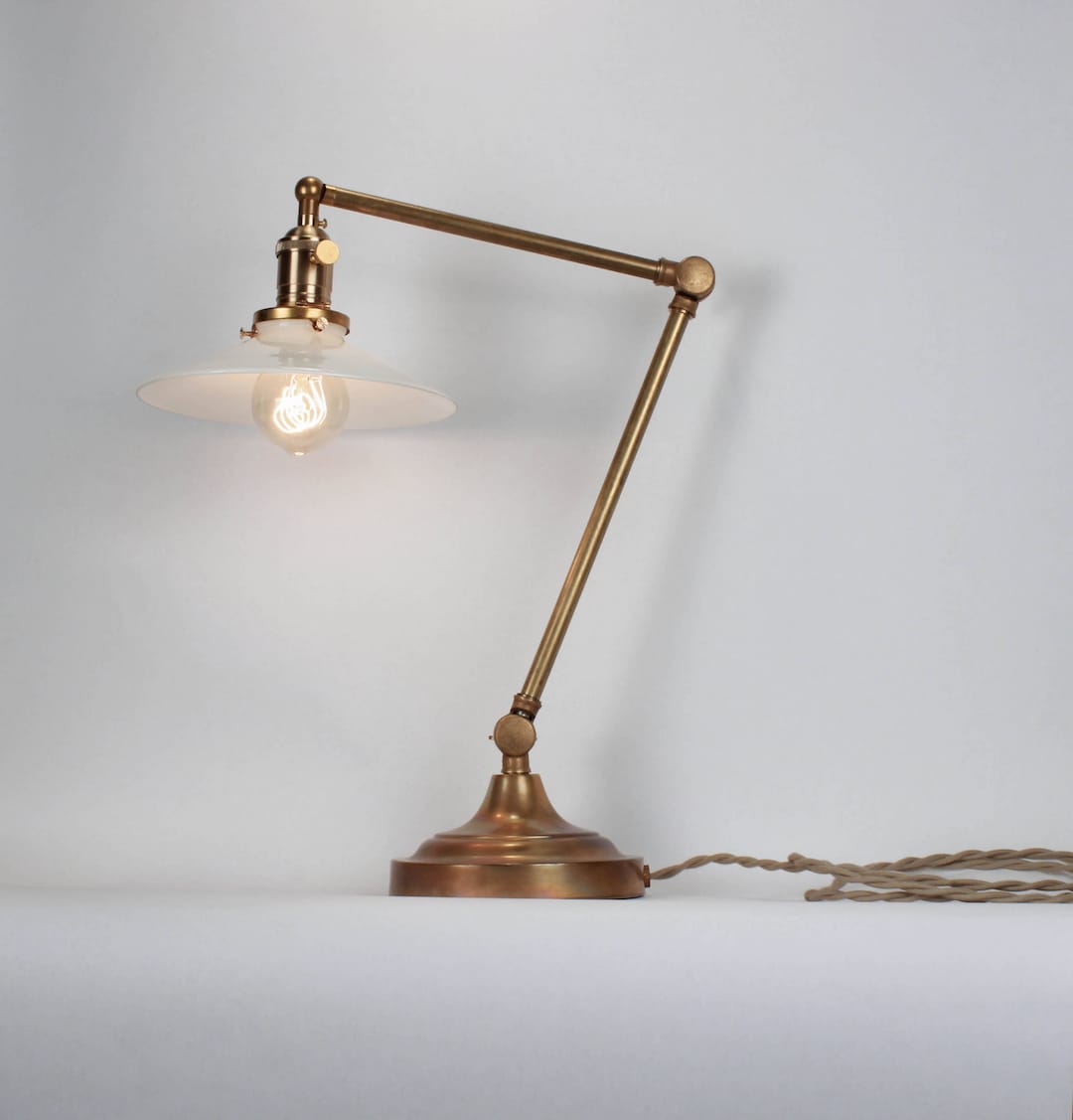 Vintage Industrial Desk Lamp - Victorian Table Lamp Task Light ...