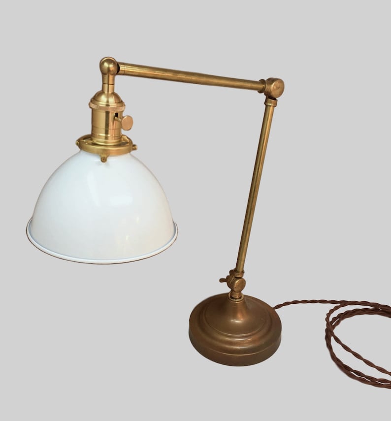 Vintage Industrial Desk Lamp - Victorian Table Lamp Task Light ...