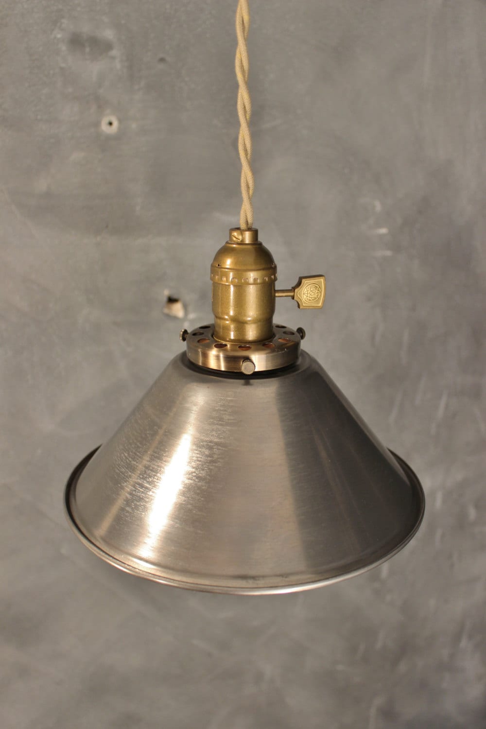 Industrial Lighting Raw Steel Pendant Lamp Vintage | Etsy