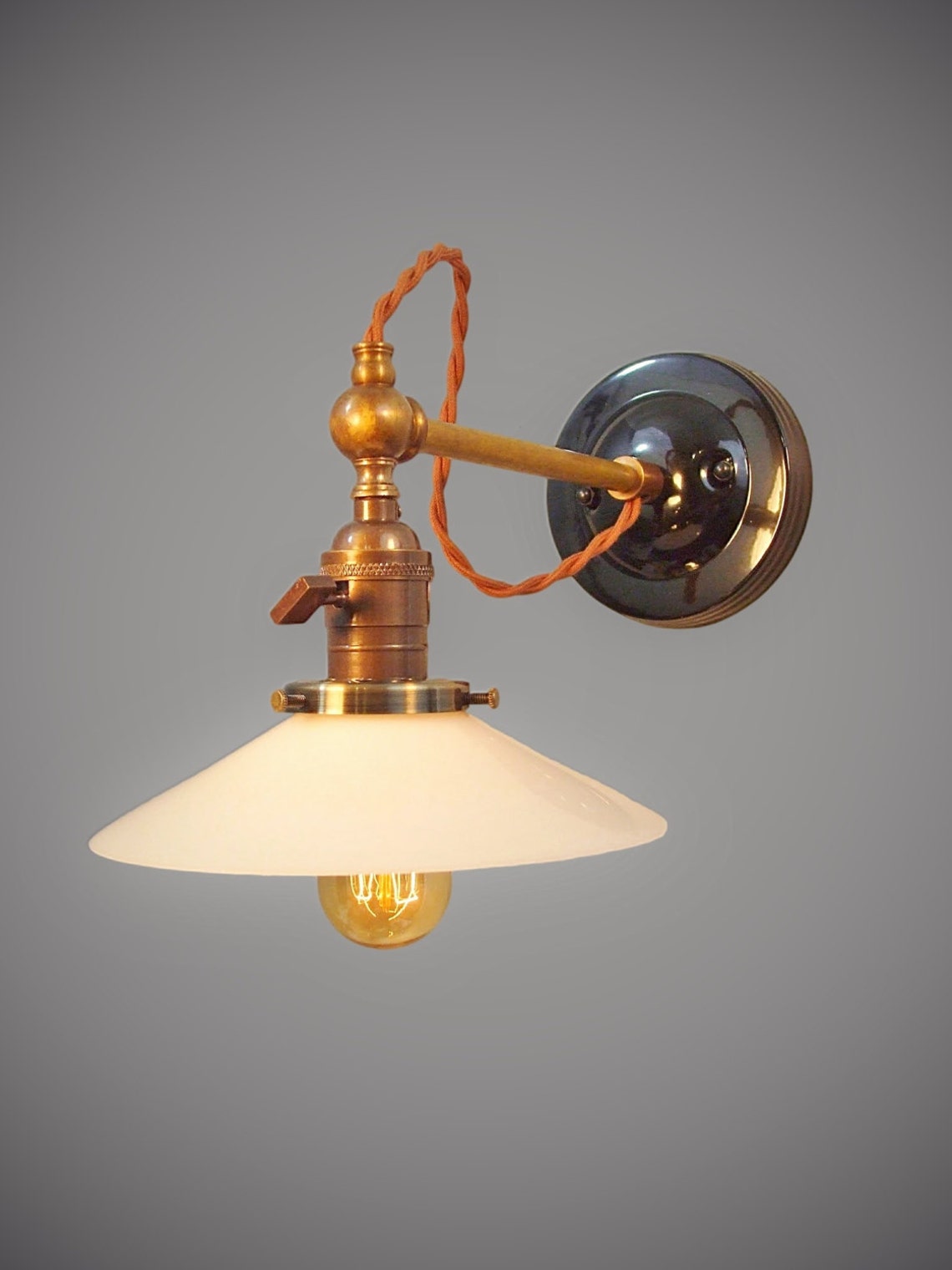 Vintage Industrial Wall Sconce - Machine Age Wall Light - Lamp With ...