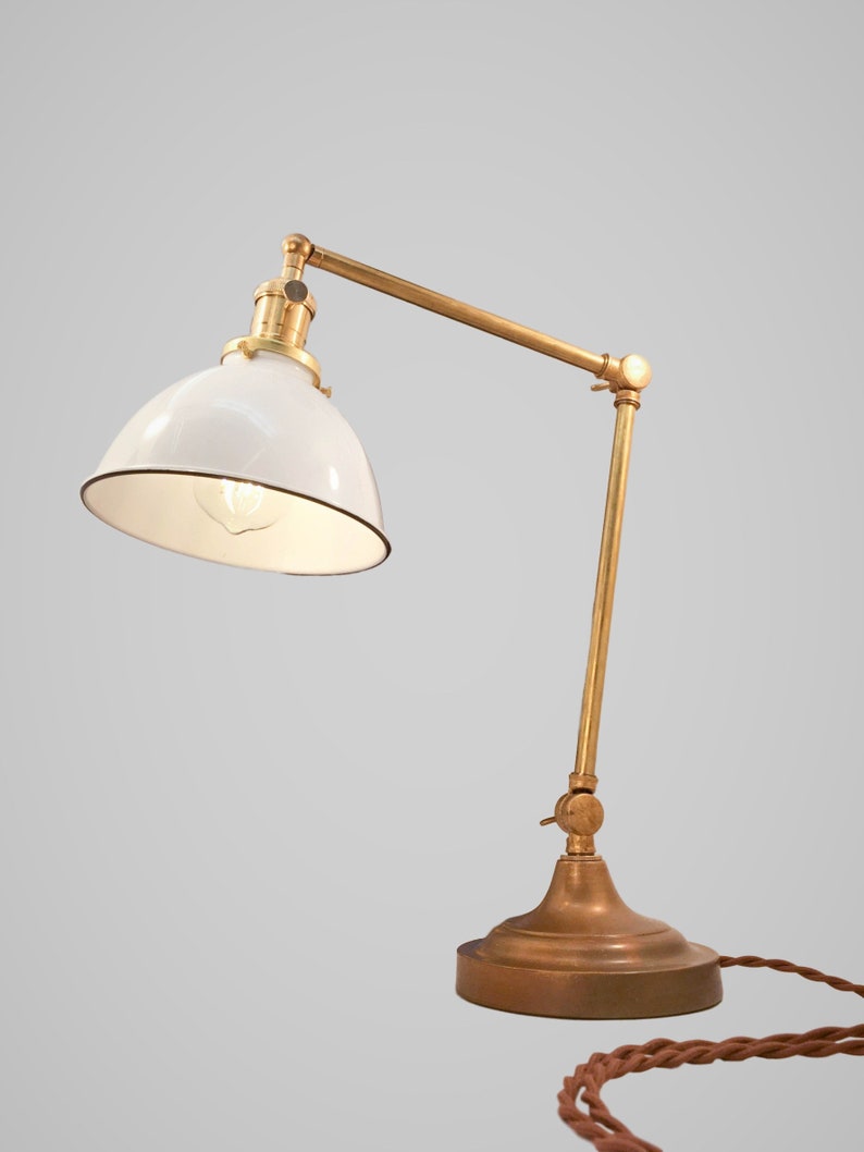 Vintage Industrial Desk Lamp - Victorian Table Lamp Task Light ...