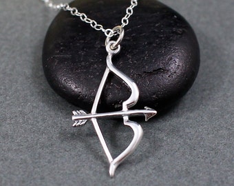 Sterling Silver Bow and Arrow Earrings Archery Earrings | Etsy