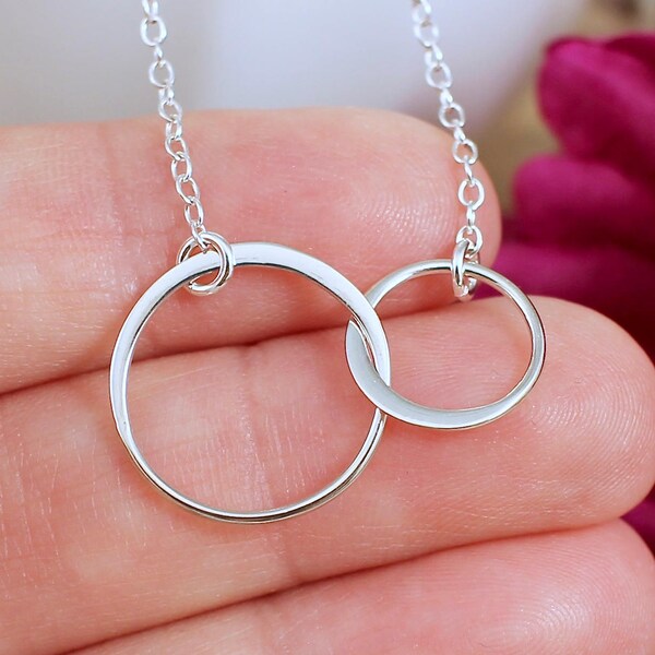 Two Rings Necklace - Etsy