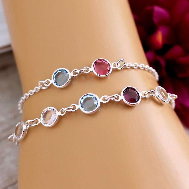 Silver Mom Bracelet - Etsy