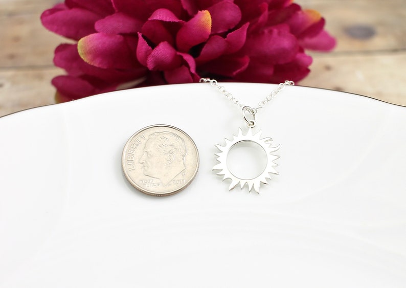 Solar Eclipse Necklace, Sun Necklace, Sunburst Necklace, Celestial ...
