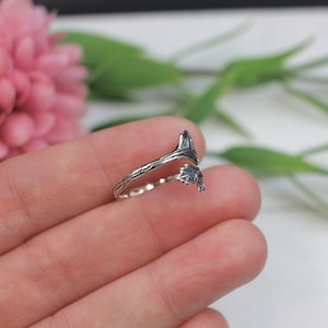 Leaf Ring in Sterling Silver, Fall Leaf Ring, Adjustable Leaf Ring ...