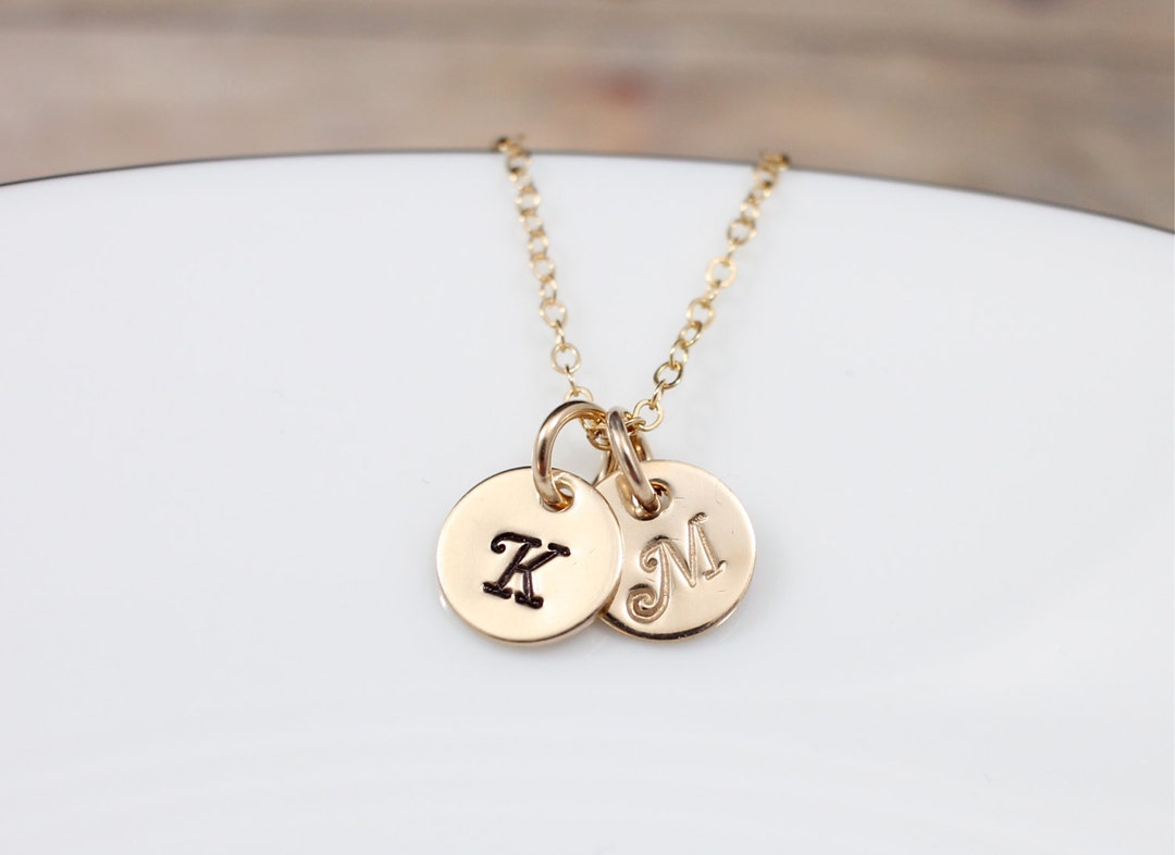 Add A Gold Filled Hand Stamped Initial | Small Gold Initial ...