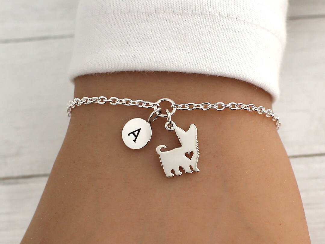 Personalized Yorkie Bracelet, Yorkie Jewelry, Yorkie Memorial Gift ...