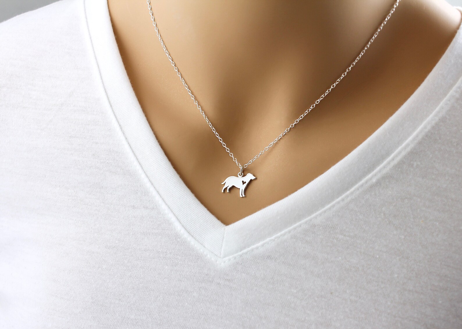 Labrador Retriever Necklace, Sterling Silver, Jewelry, Labrador ...