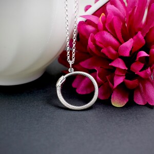 Ouroboros Necklace Sterling Silver Snake Necklace Talisman | Etsy