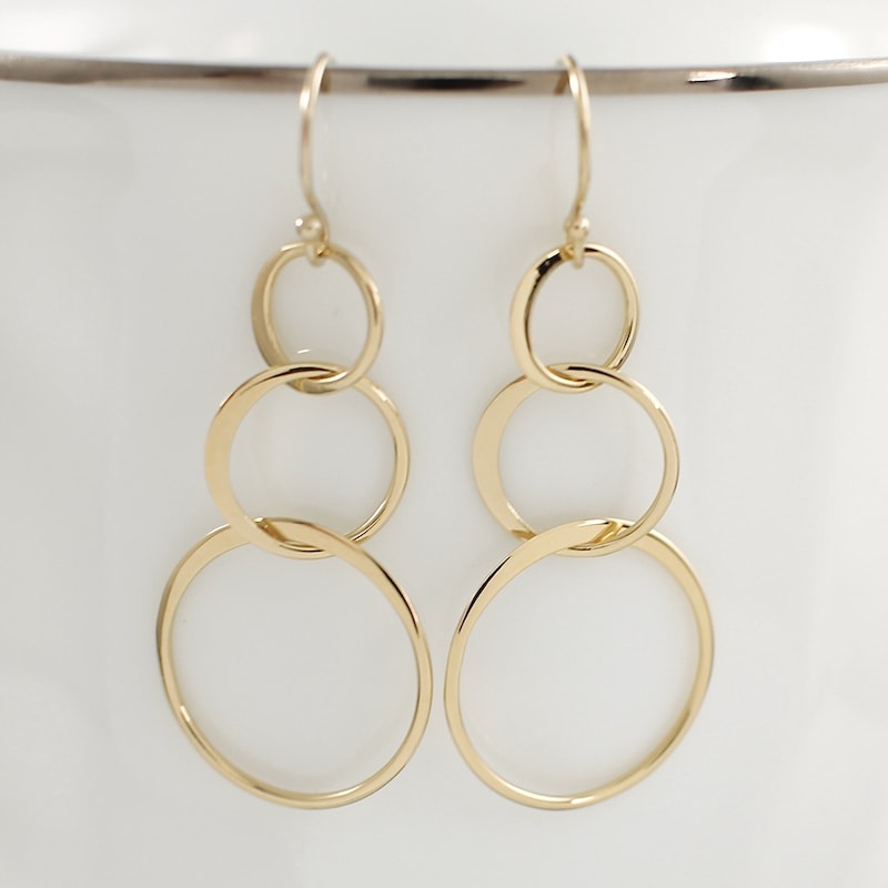 Circle Earrings - Etsy