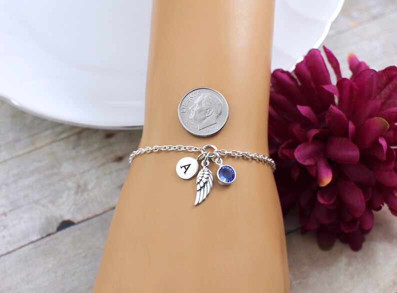 Sterling Silver Angel Wing Bracelet Guardian Angel Bracelet - Etsy