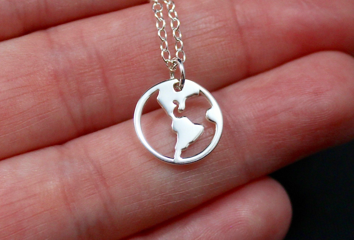 World Necklace World Map Necklace Globe Necklace Earth | Etsy