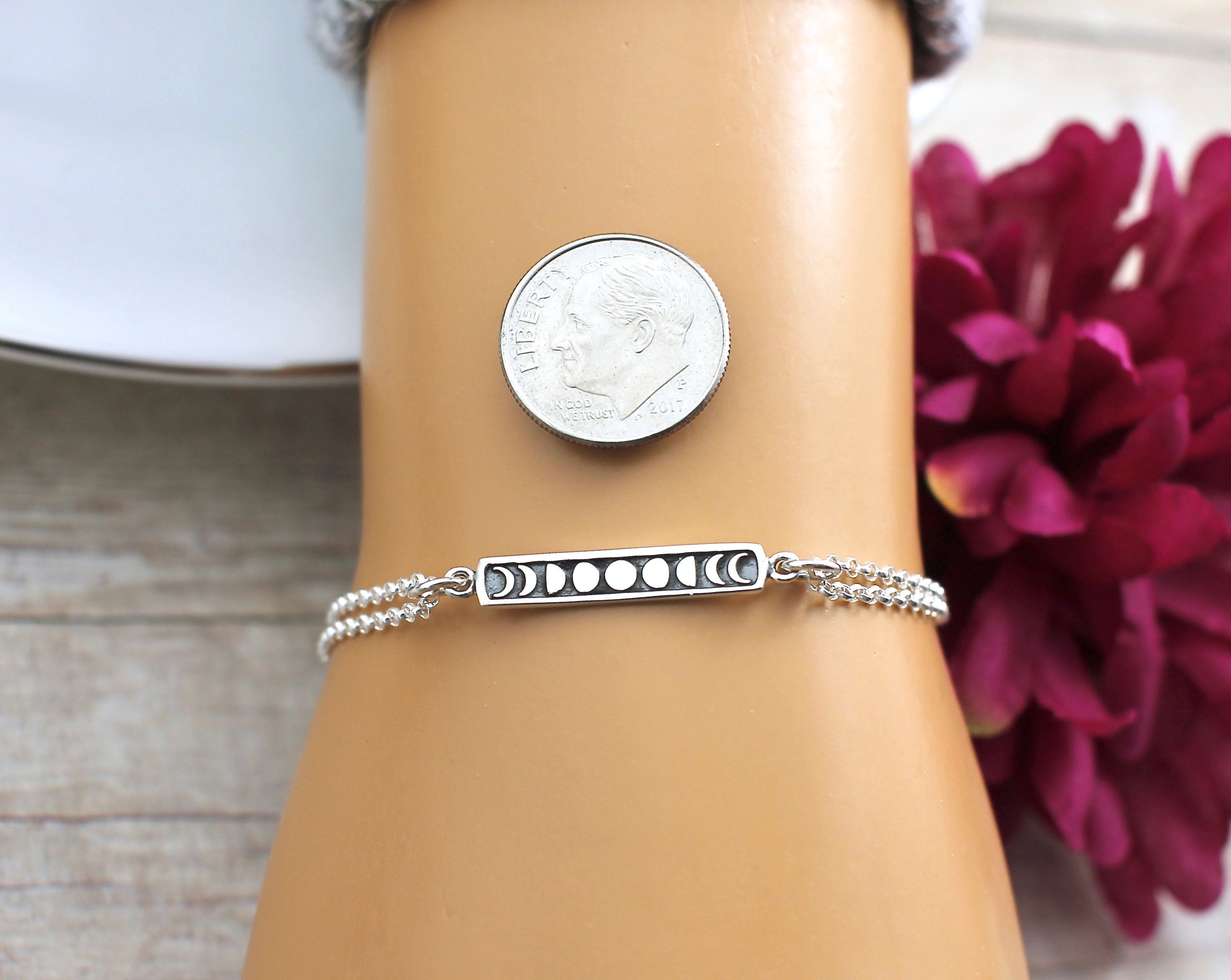 Moon Phase Bracelet Moon Phases Bracelet Moon Bracelet - Etsy