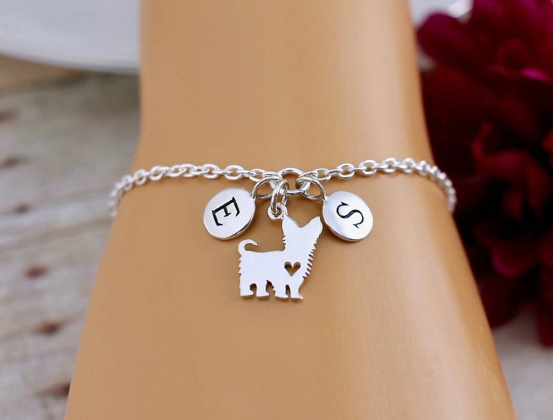 Personalized Yorkie Bracelet, Yorkie Jewelry, Yorkie Memorial Gift ...