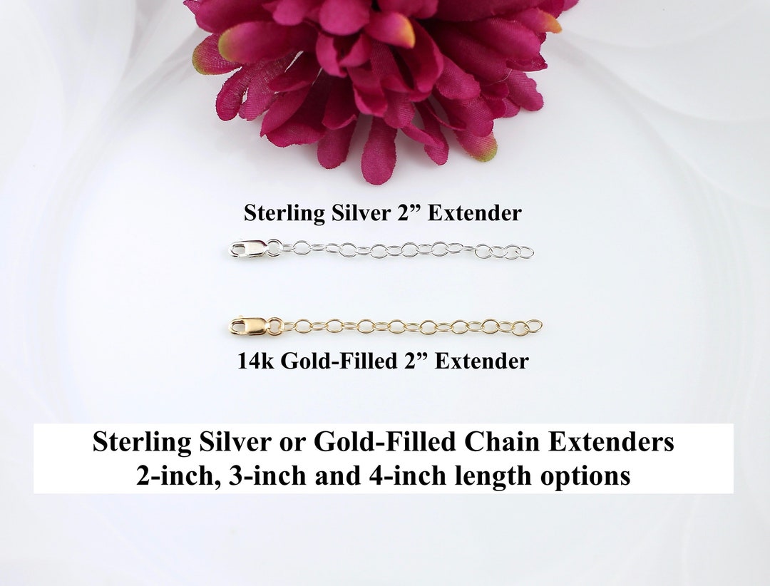 Sterling Silver Chain Extender, Gold Chain Extender, Gold Filled Chain ...