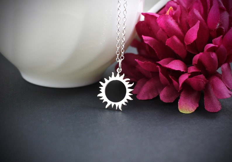Solar Eclipse Necklace Sun Necklace Sunburst Necklace | Etsy