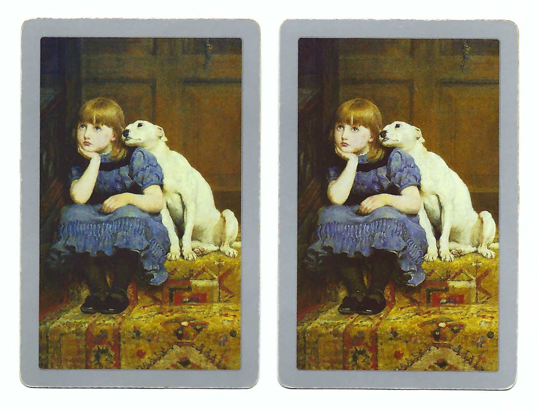 SYMPATHY (2) Vintage Single Swap Playing Cards Paper Ephemera - Etsy