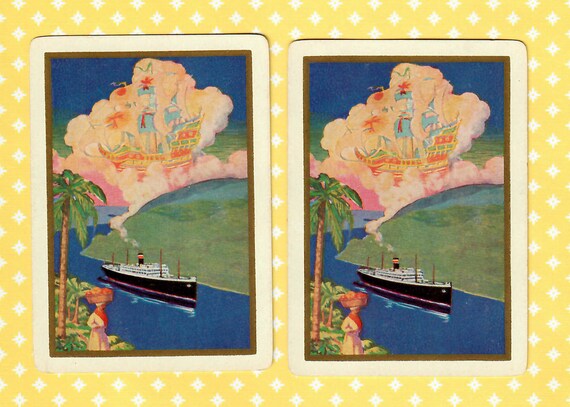 PANAMA CANAL 2 Vintage Single Swap Playing Card Collectible | Etsy
